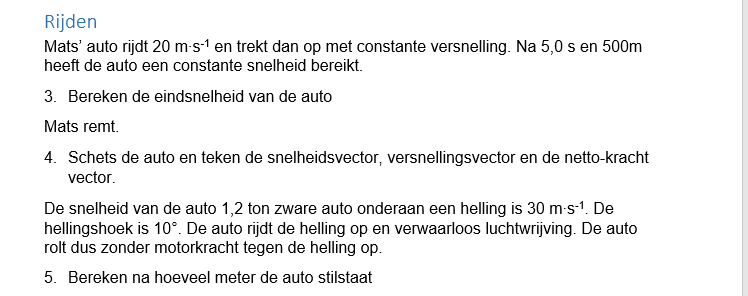 Natuurkunde.nl - auto op helling